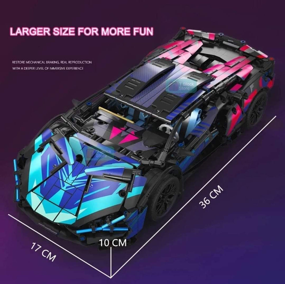 Cyberpunk Lamborghini Building blocks set - 1280 pcs – Cryptic crate